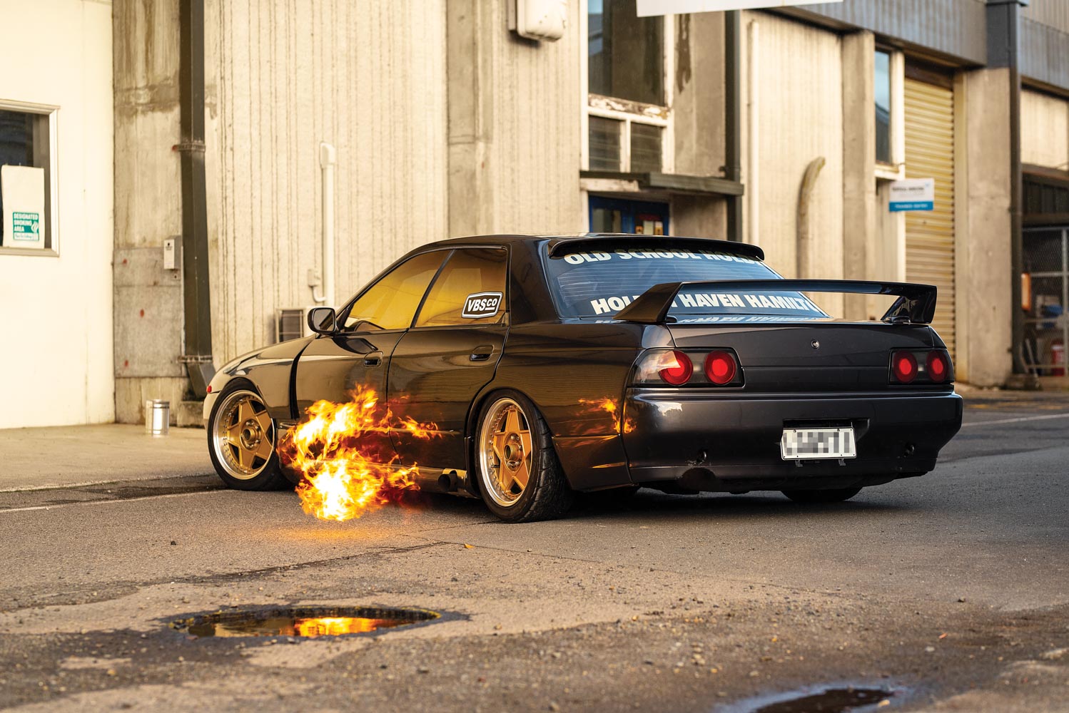 Weekend warrior: Blayne and Bronson's flame-spitting R32! | NZ ...